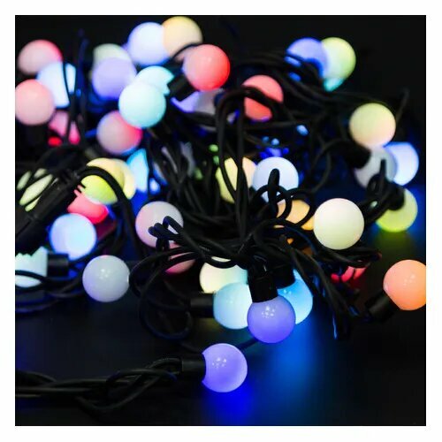 Гирлянда нить NEON-NIGHT Professional Мультишарики, уличная, светодиодная, ламп 80шт, 10м [303-509-6]