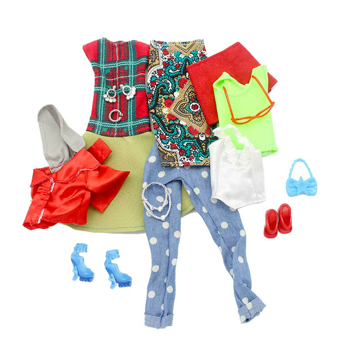 Стильная капсула для Барби - набор одежды "Фруктовый бриз"