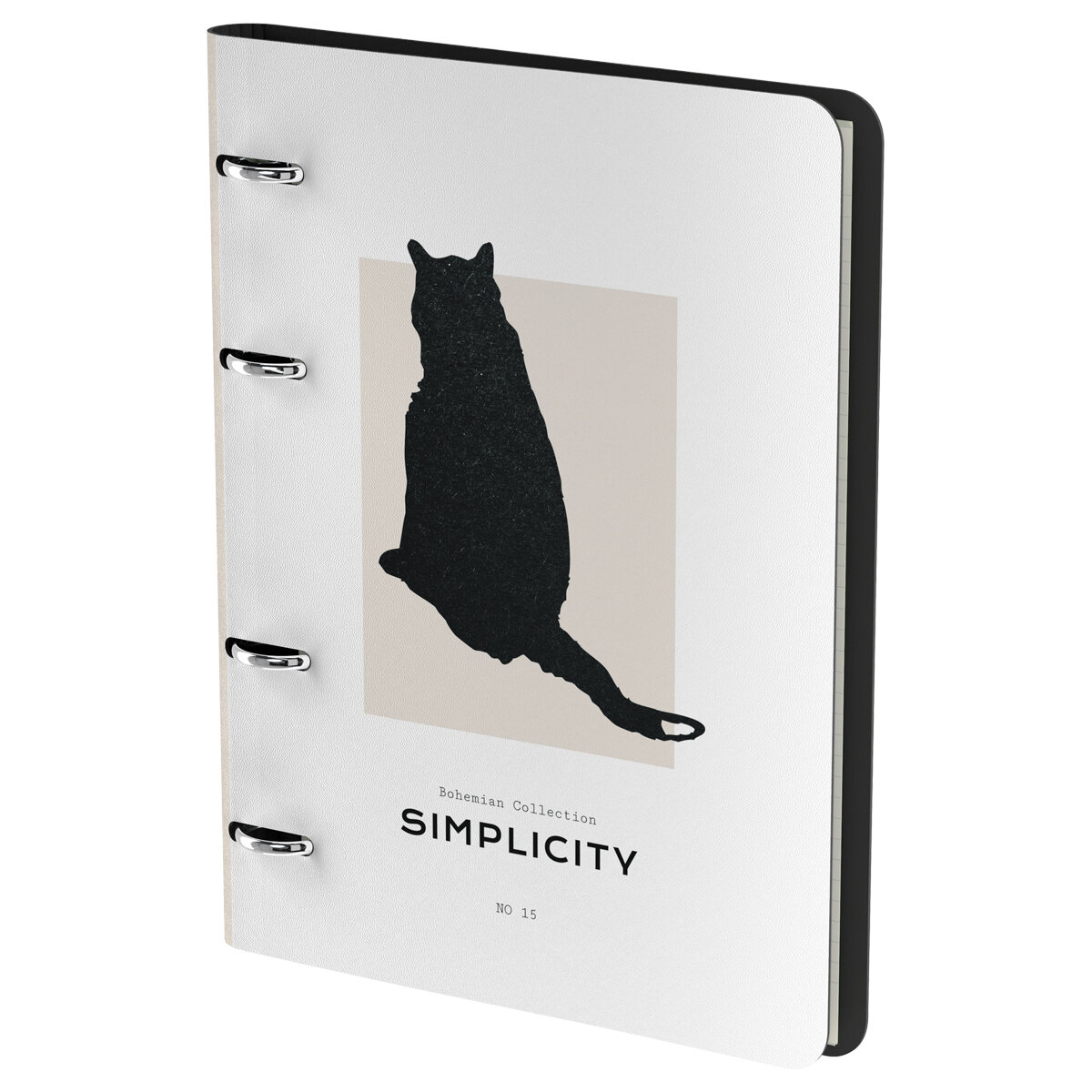 Комплект 8 шт, Тетрадь на кольцах А5, 80л. Лайт, кожзам, Greenwich Line "Минимализм", тон. блок