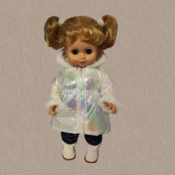 Одежда для кукол 38-43 см. Пальто (куртка удлиненная с капюшоном)