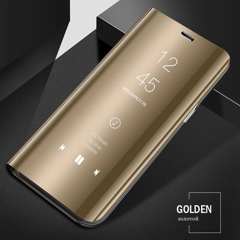 Золотой чехол-зеркало для Samsung Galaxy A51