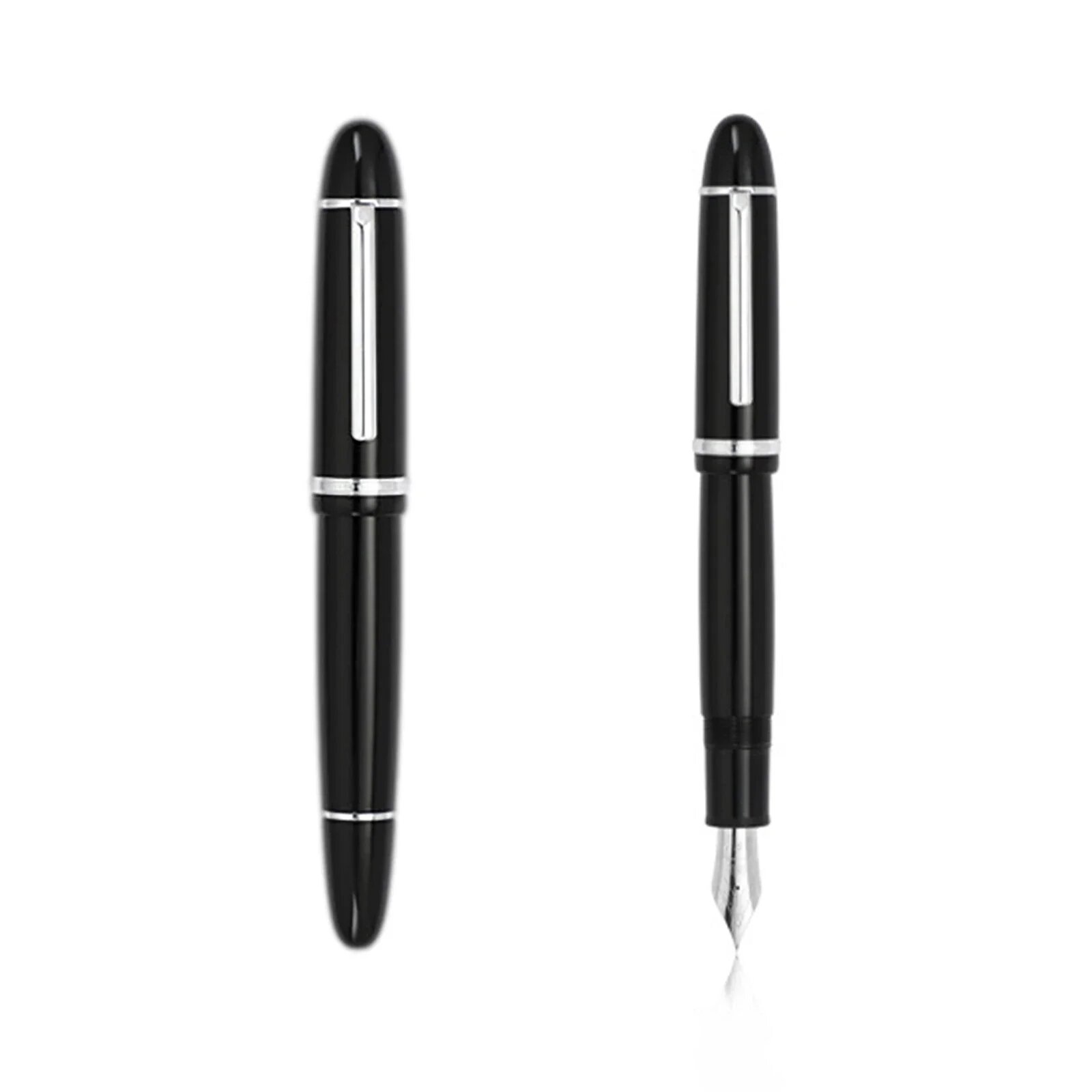 Перьевая ручка JinHao X159 черная F 0.5 мм Черный, F, BLACK SLIVER CLIP