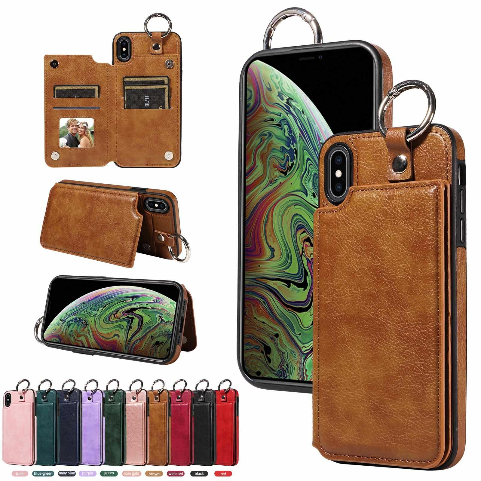 Кожаный чехол для Apple iPhone XS Max (Айфон Хс Макс) с отделением для карты/ Чехол-кошелек для / Кожа высокого качества