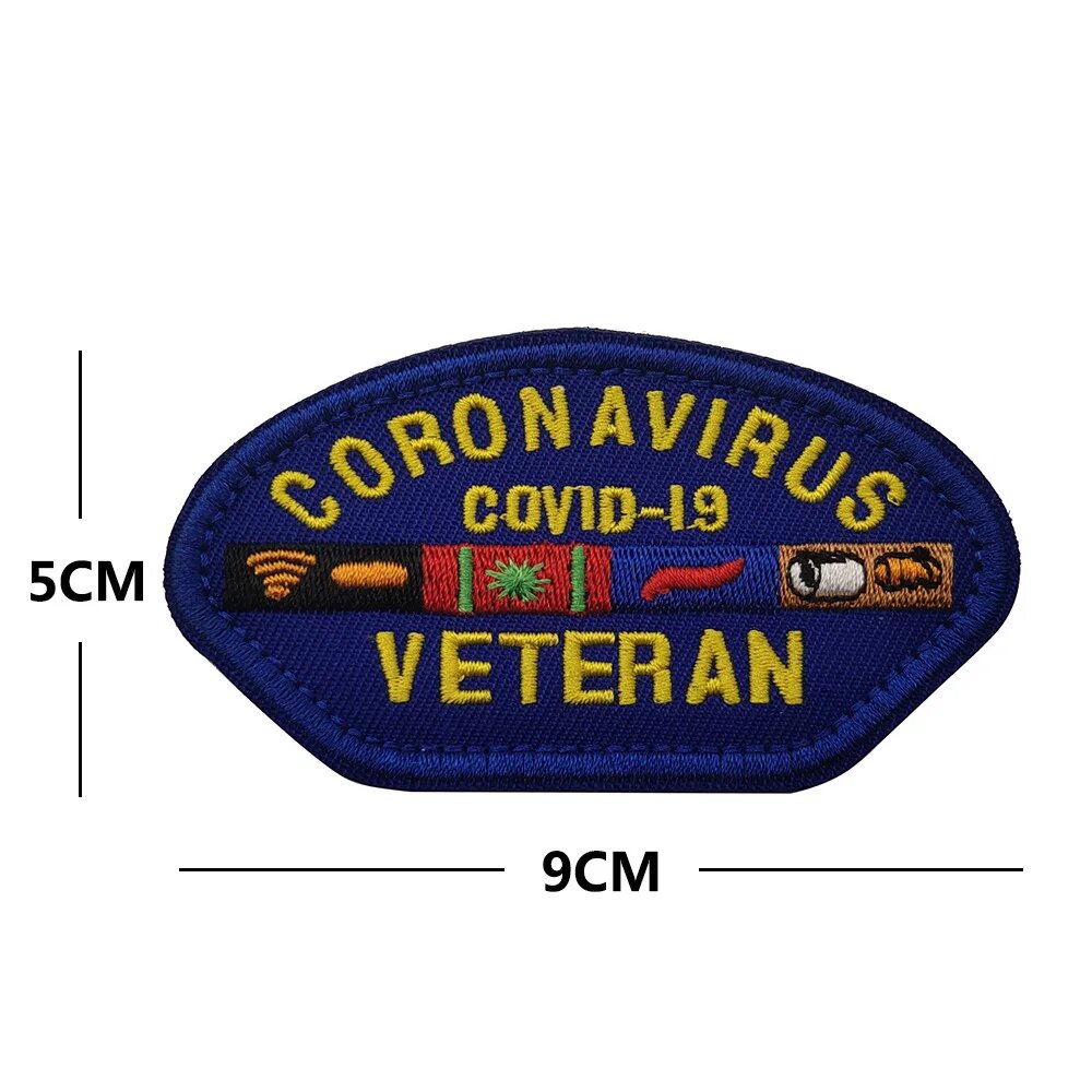 Патч "Coronavirus COVID-19 Veteran" темно-синий, A94-9