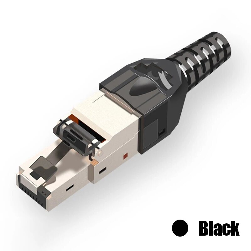ZoeRax разъём RJ45 CAT8/CAT7/CAT6A без инструмента CAT6A, Black