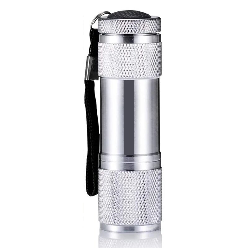 POCKETMAN УФ-фонарик 9 LED для обнаружения пятен Silver-1pack