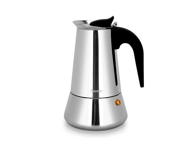 3240 FISSMAN Гейзерная кофеварка 300 мл на 6 порций (нержавеющая сталь)