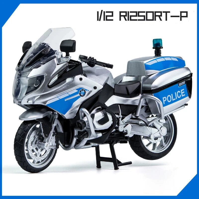 Модель мотоцикла BMW R1250 RT Police 1:12, синий