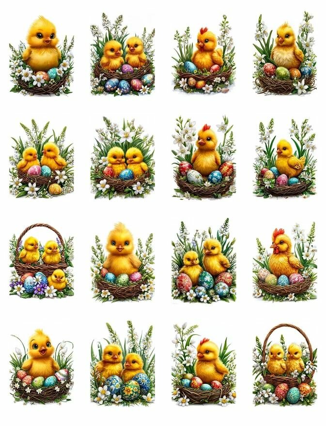 Водорастворимая картинка "На Пасху" А4.