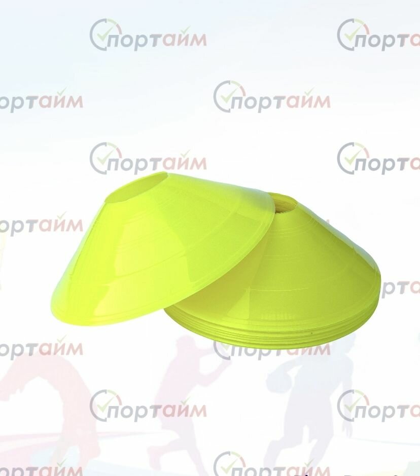Конус разметочный, фишки 10 штук, жёлтые