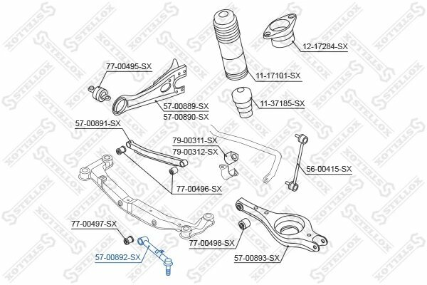 Рычаг задней подвески Stellox 57-00892-SX