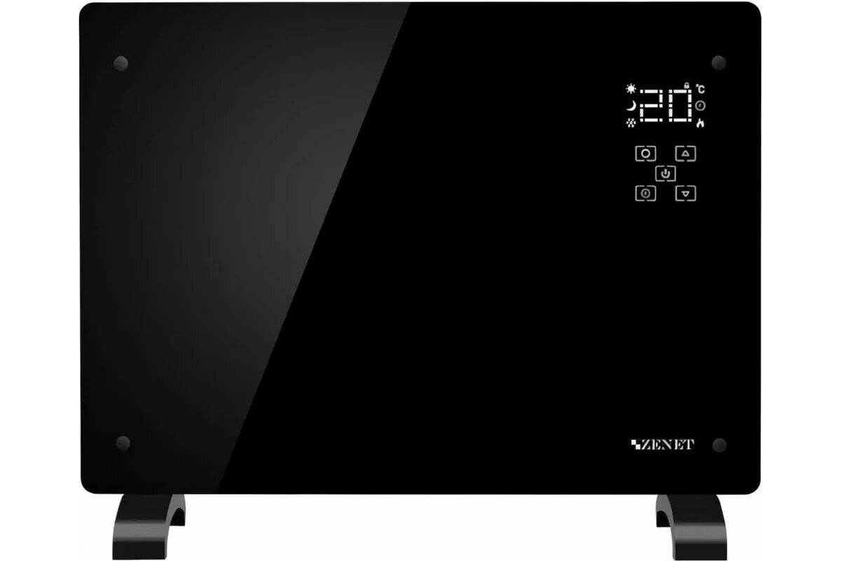 Конвектор ZENET ZET-530, настенный, электронный, с пультом ДУ, черный