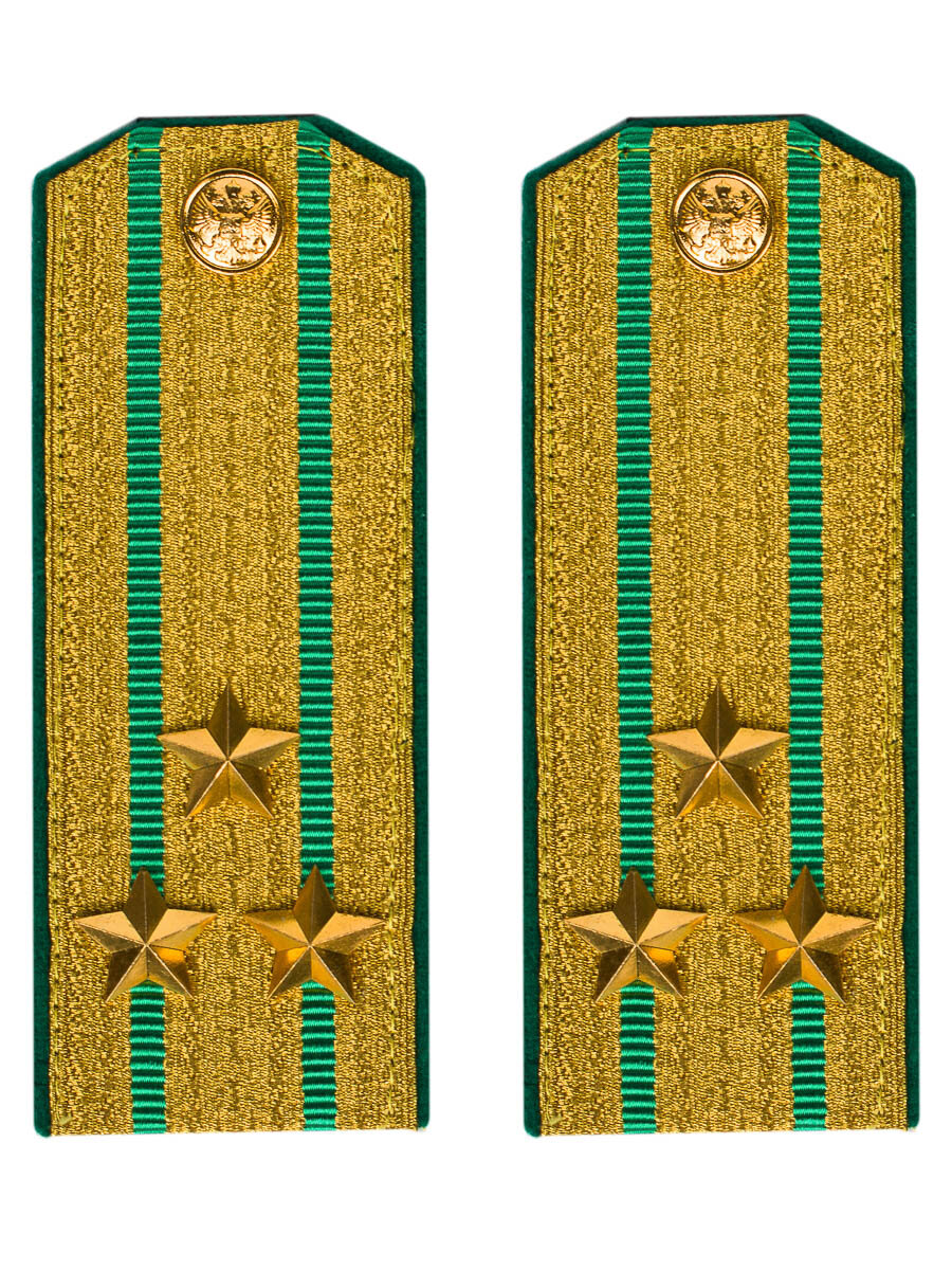 Погоны Пограничной службы в сборе картон Полковник золотые