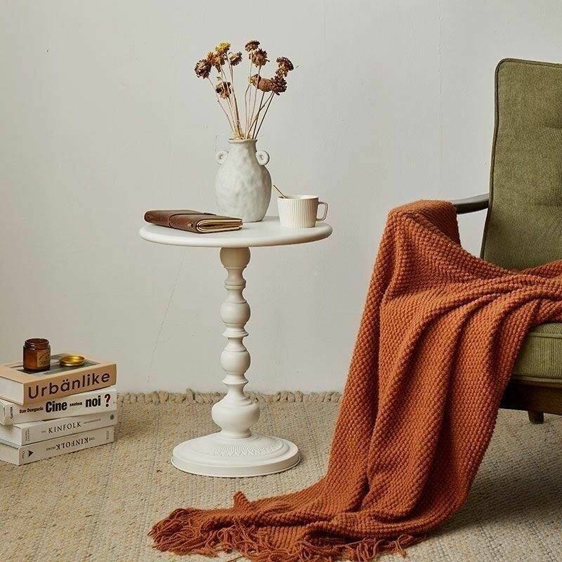 Столик American Simple Dofa, металлический, квадратный, 52x40х40 см, белый