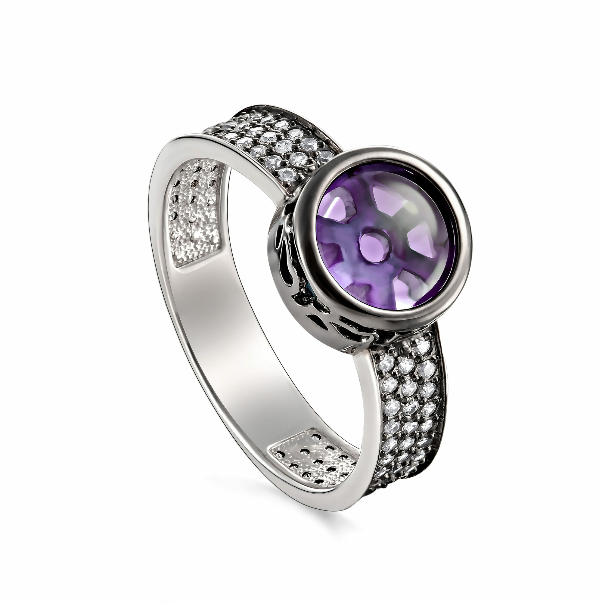 Кольцо, серебро, 925 проба, ситалл