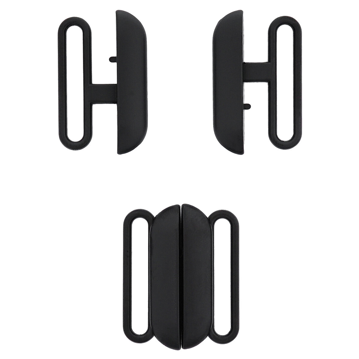 Застежка для бюстгальтера, для купальника 20 мм, металлическая, 6 штук