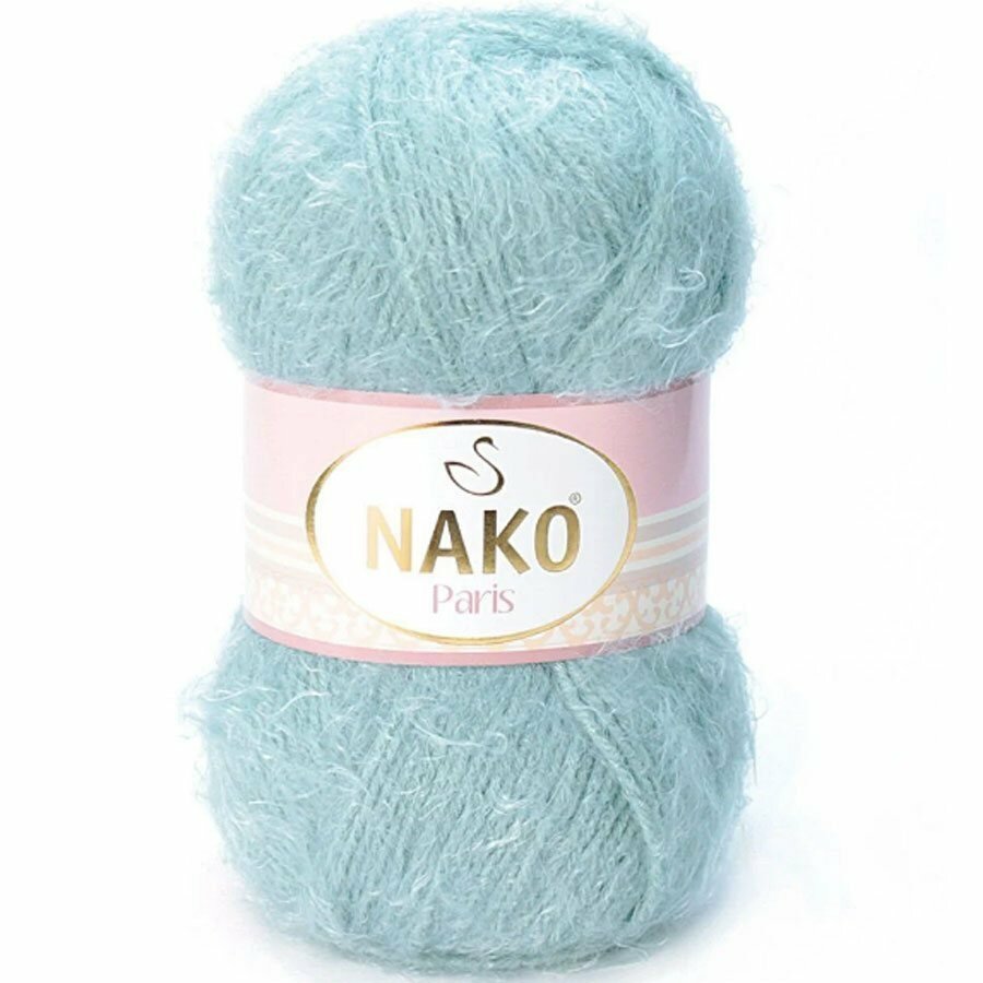 Пряжа Nako PARIS 4229 серо-зеленый (5 мотков)