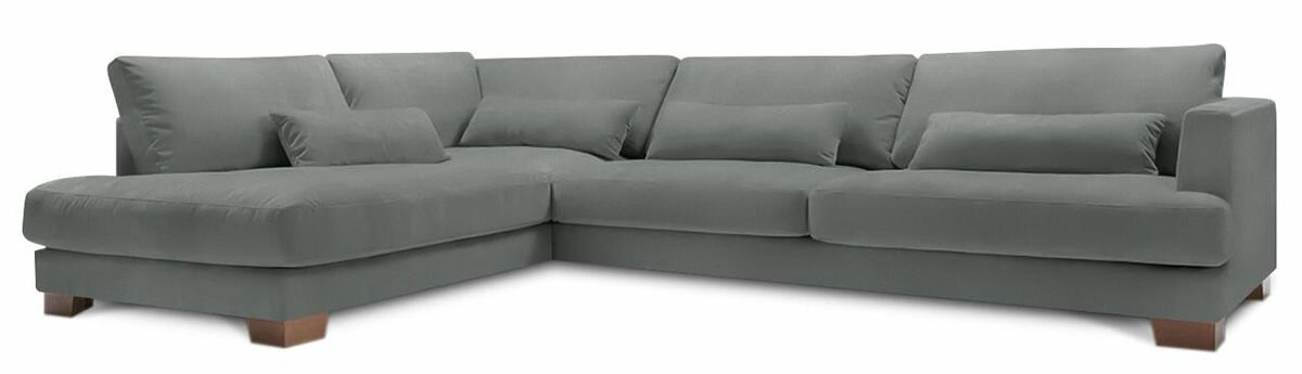 Угловой диван Марсель большой, обивка велюр Porsche 13, угол левый