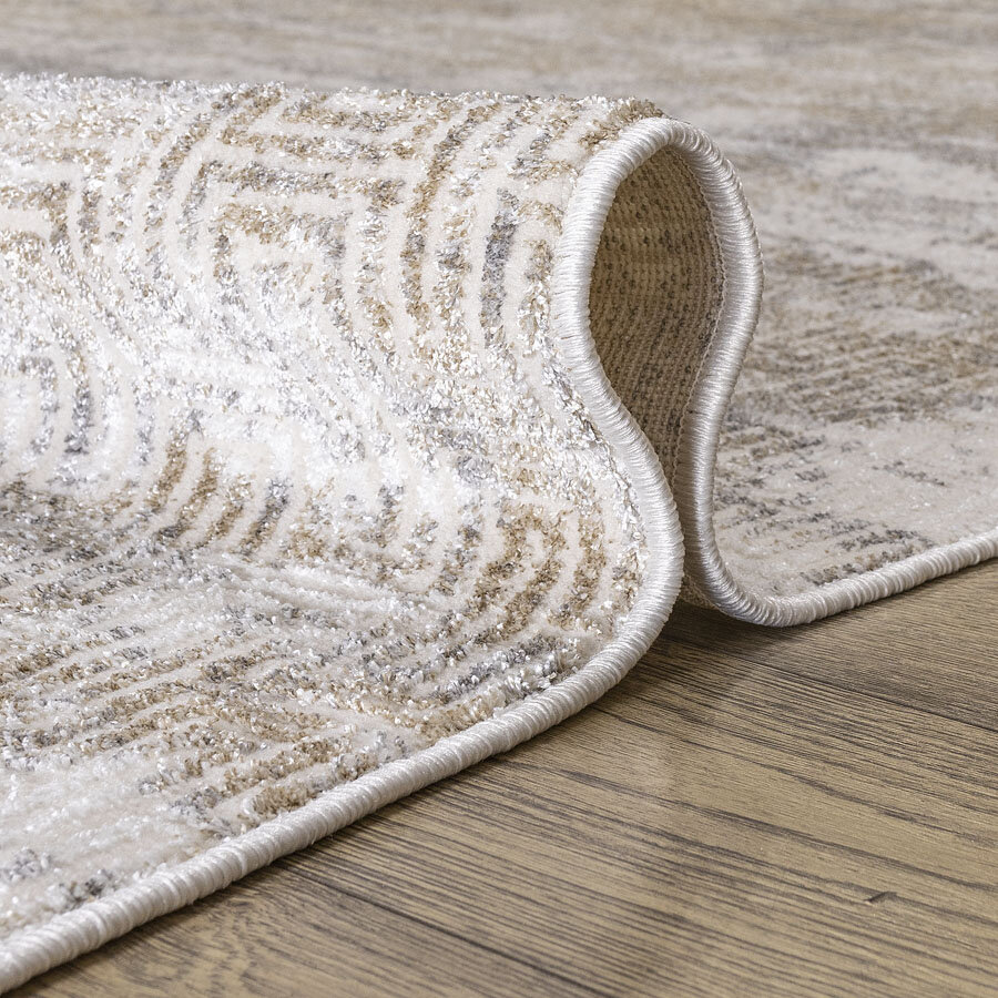 Ковер, Овал, Бежевый, Серый, Золотисто-жёлтый, Современный, на пол, в гостиную, спальню, в ассортименте (150 см. на 230 см.)