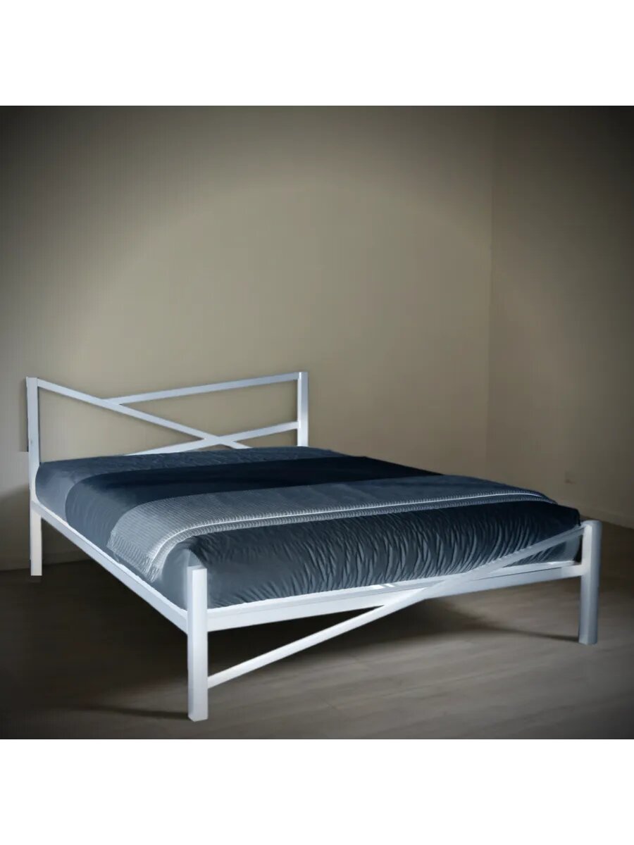 Кровать Loft Mebel "афина", металл, 140x200х80 см, максимальная нагрузка 300 кг
