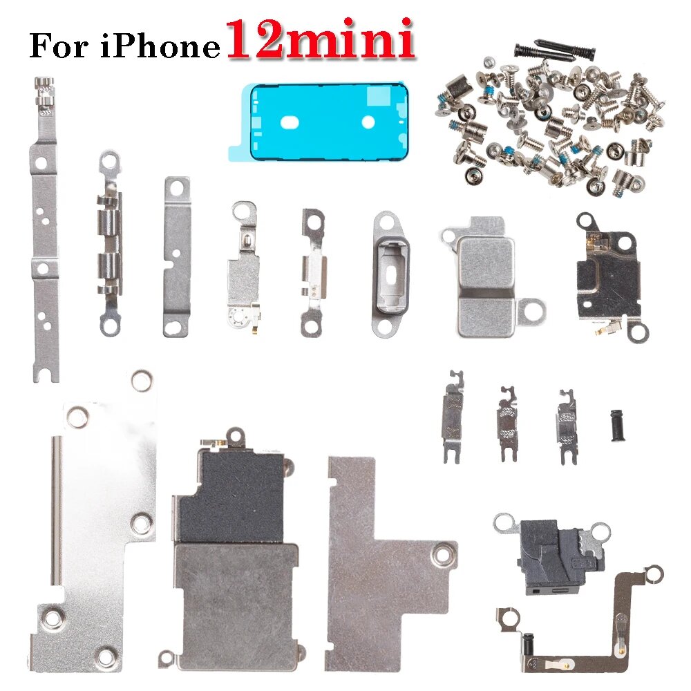 Полный внутренний небольшой металлический держатель, детали кронштейна + полный комплект винтов, защитная пластина для iPhone 12, 13, 14, 15, Mini Pro Max 14 15 Plus For iPhone 12min