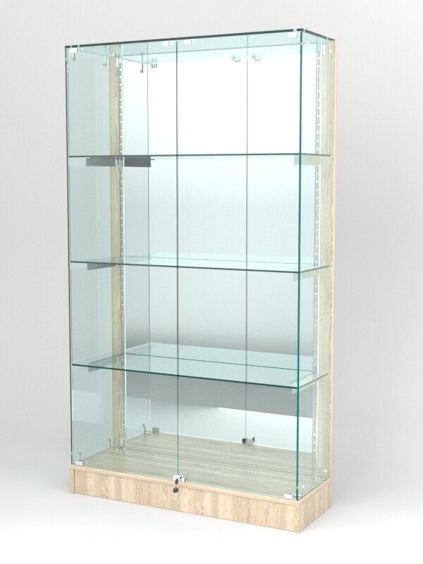 Витрина "астерия ХИТ продаж" №11 (с дверками, задняя стенка - зеркало), Дуб Сонома