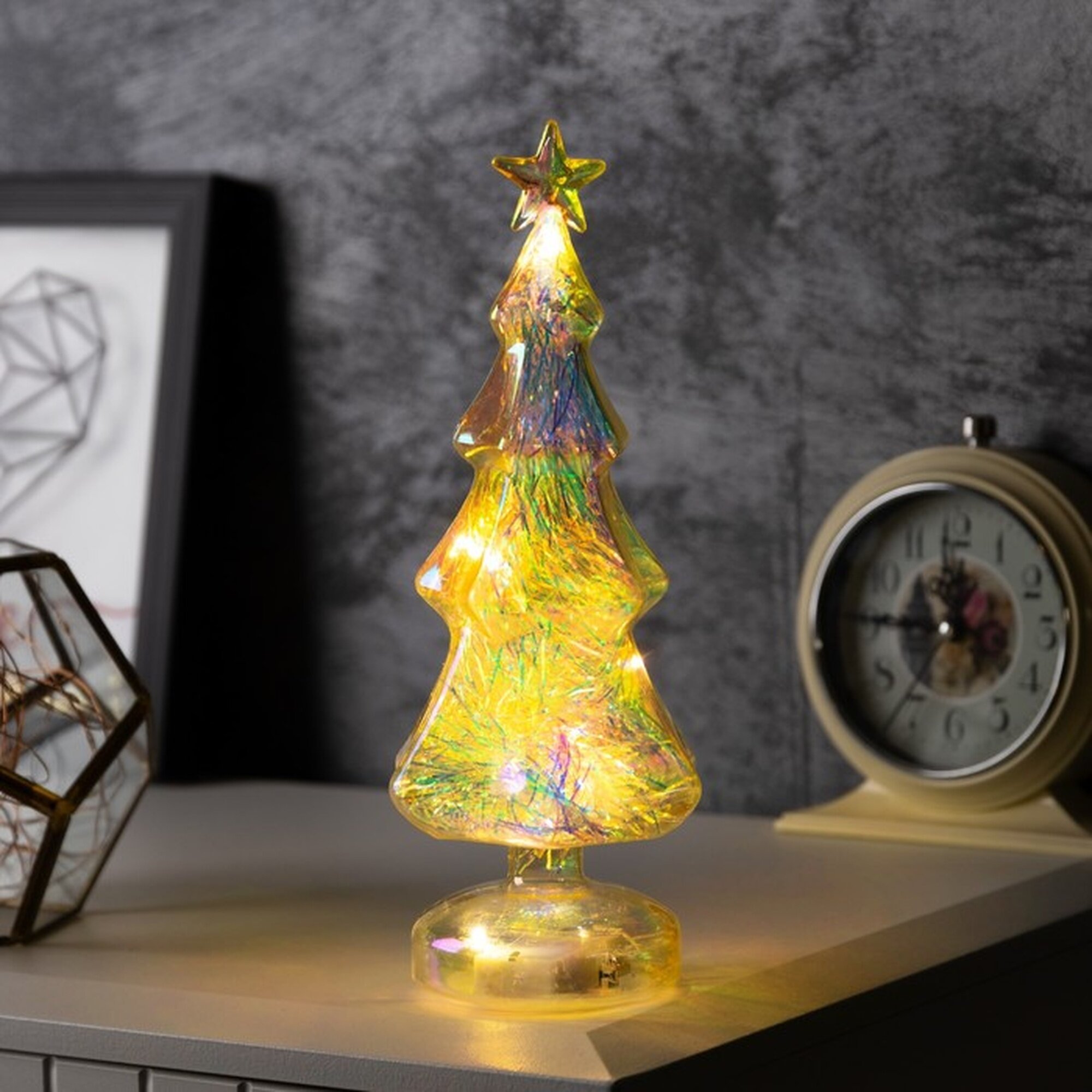 Фигура световая «Елка новогодняя», 24×12 см, 10 LED, батарейки АААх2 (нет в комплекте), свечение тёплое белое