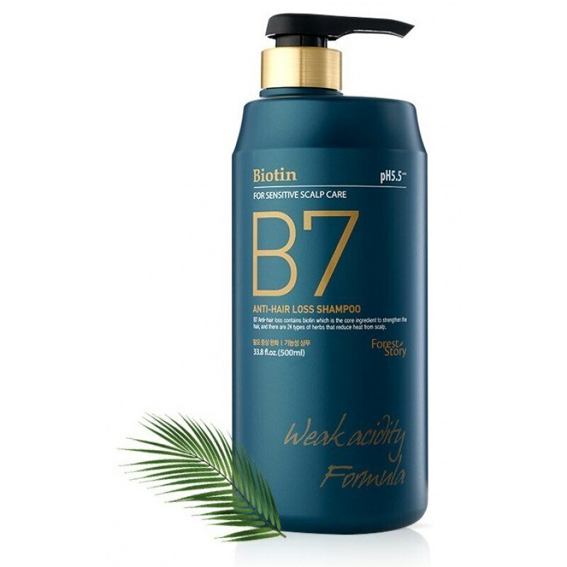 Шампунь Welcos для волос Forest Story B7 Anti Hair Loss Shampoo, против выпадения с биотином, 500мл