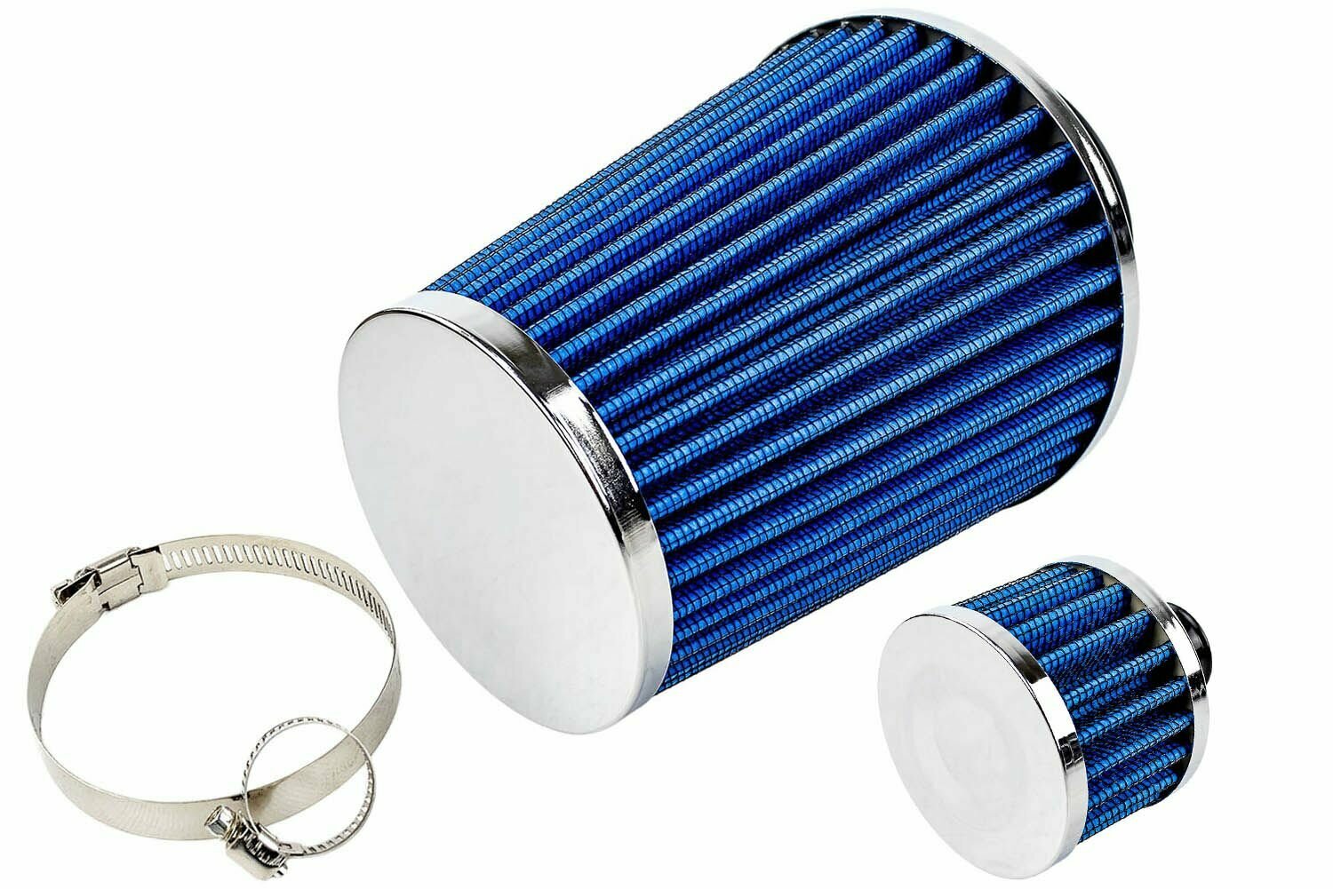 Набор синих фильтров нулевого сопротивления (закрытый воздушный и на сапун) для инжекторных ВАЗ 2101-2107, 2108-2115, 2110-2112, Лада Гранта, Калина, Приора, Нива Легенд/Тревел, Шевроле Нива