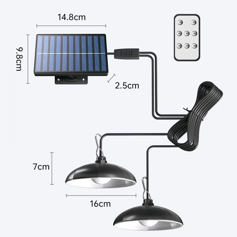 Люстра "IKEA", IP65, дистанционное управление, 3 режима работы