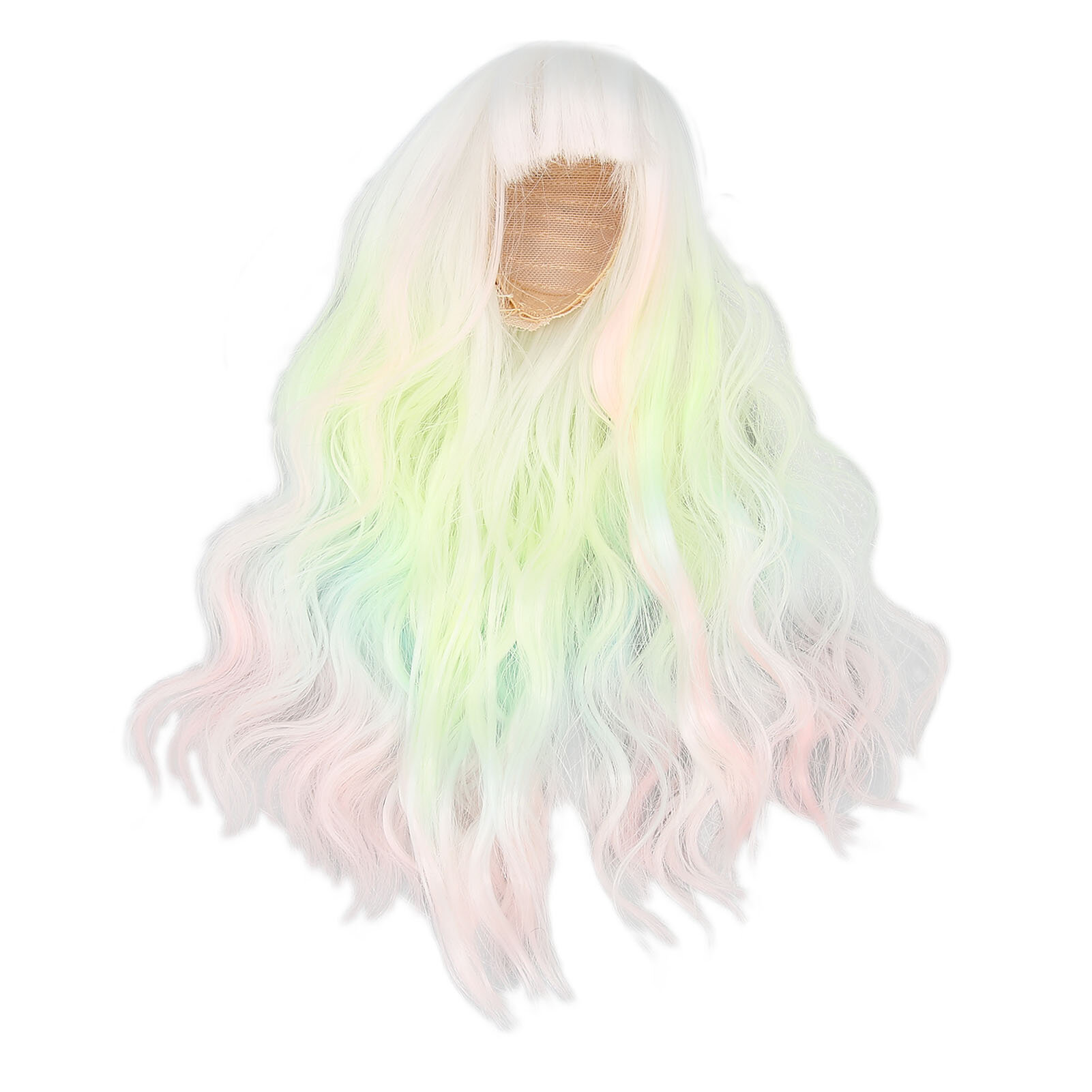 15,5-17 см шарнирная кукла, вьющиеся длинные волосы, парик с челкой, цвет градиента мороженого, реалистичные кукольные волосы, масштаб 1/6, аксессуары для шарнирной куклы