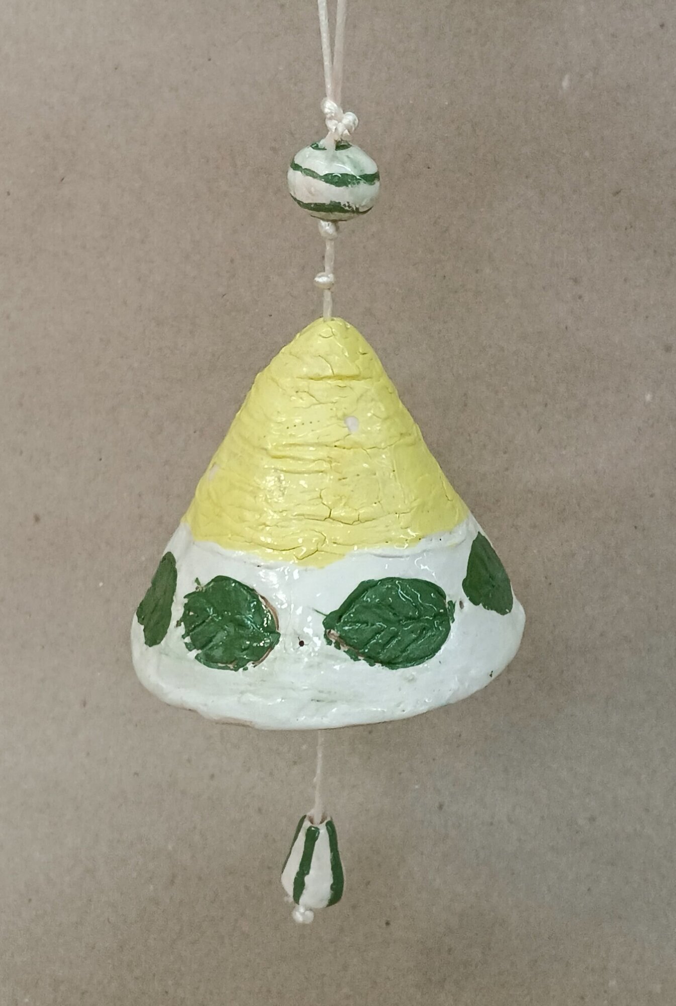 Колокольчик ручной работы Фонда св. блж. Матроны Московской "Лето", керамика, желтый