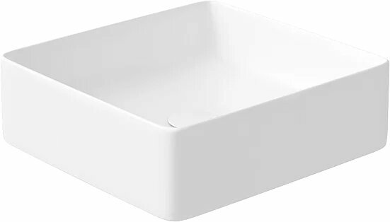 Накладная раковина IDDIS Slide SLIWM01i27 36 накладная, без отверстия под смеситель, фарфоровая, квадратная, раковина для ванной, белая, матовая