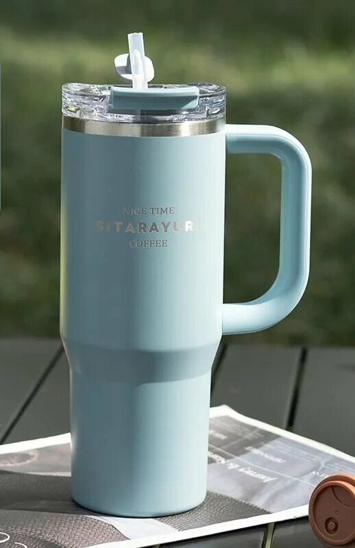 Термокружка с ручкой SITARAYURI для чая и кофе, автокружка 900 мл