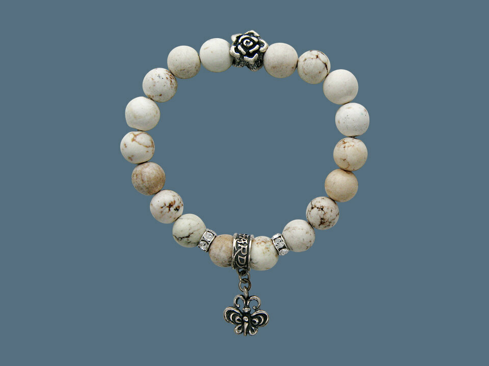 Браслет Ed Hardy, говлит, фианит