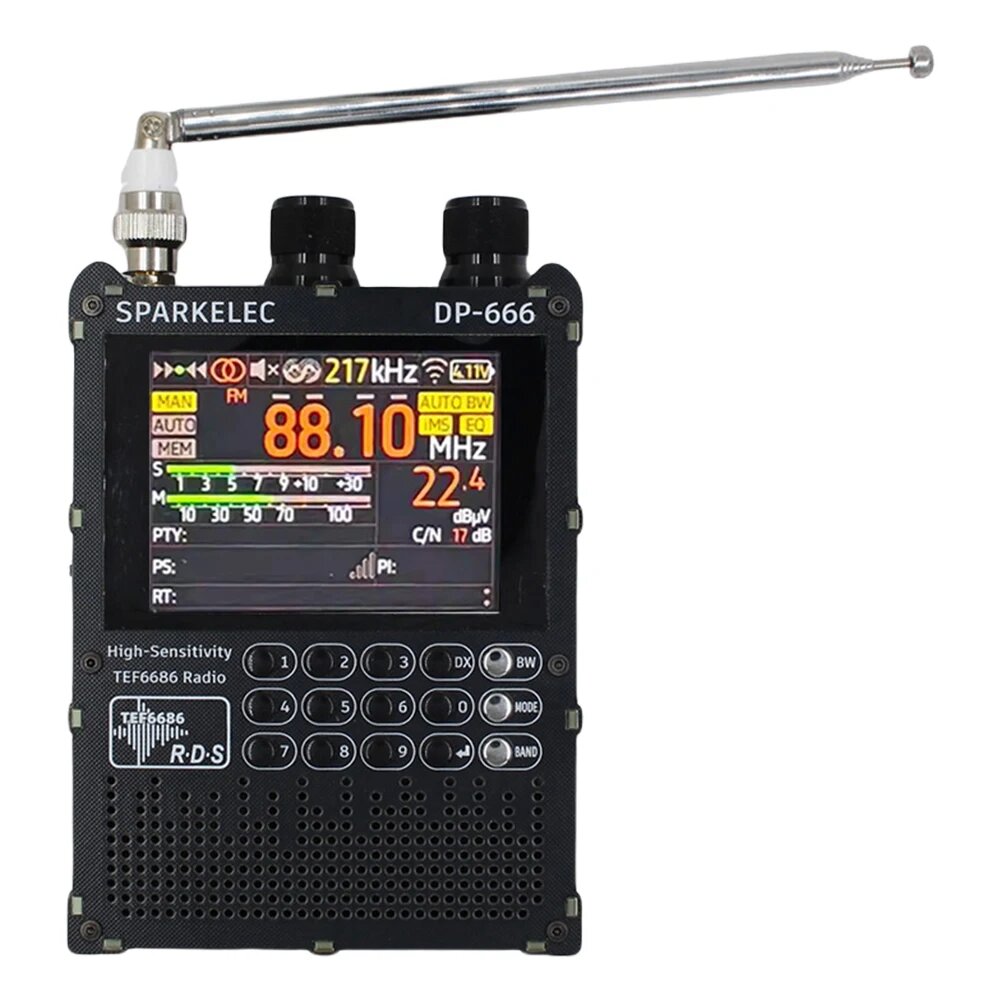 Портативное радио SparkeLEC DP-666 Black TEF6686