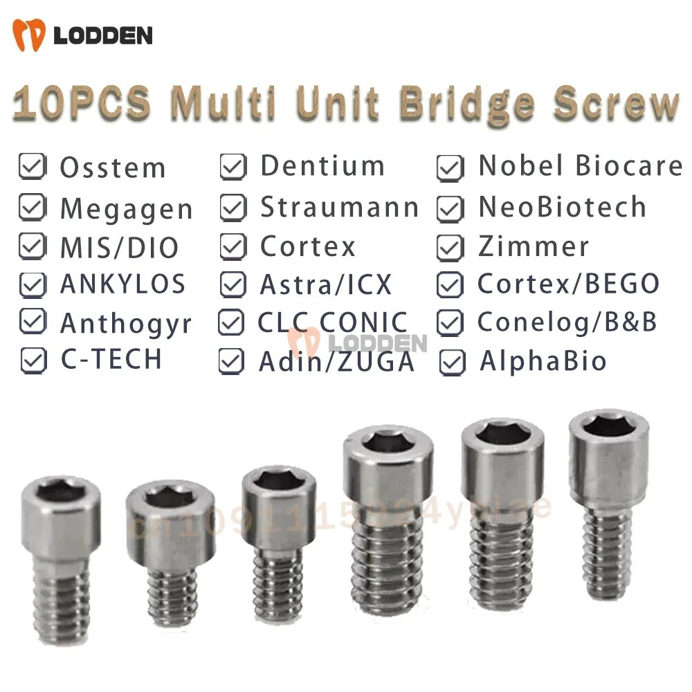 Стоматологический мостовой винт Lodden 10 шт. Dentium-SRS18T