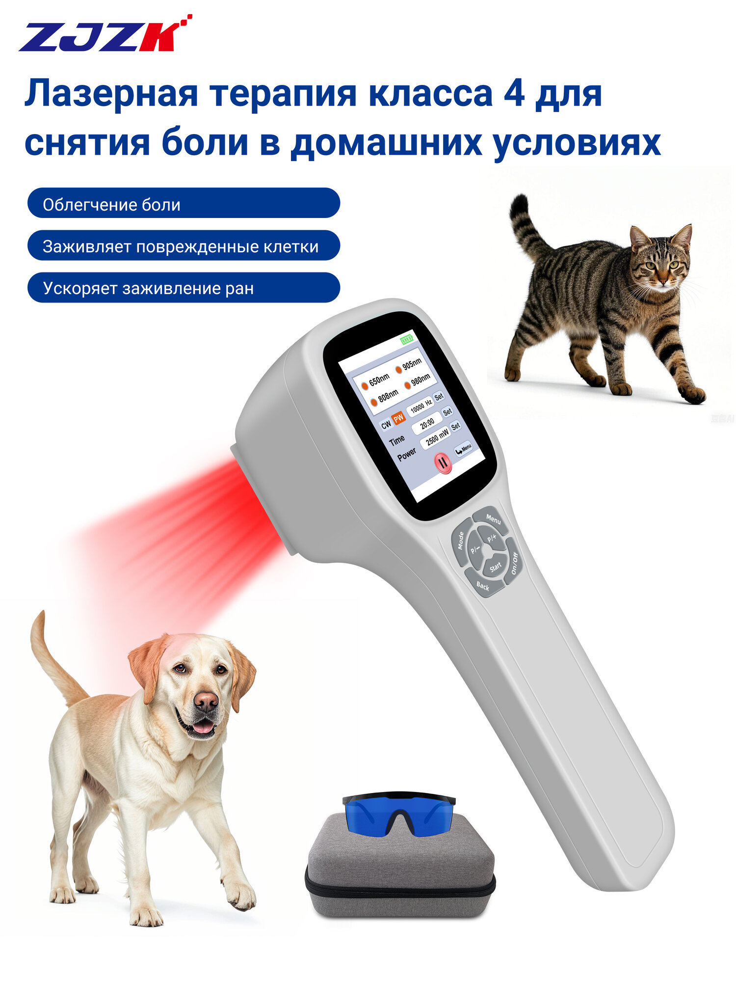 Лазерная и световая терапия — красный и инфракрасный лазер для спины, снятия боли и восстановления тканей