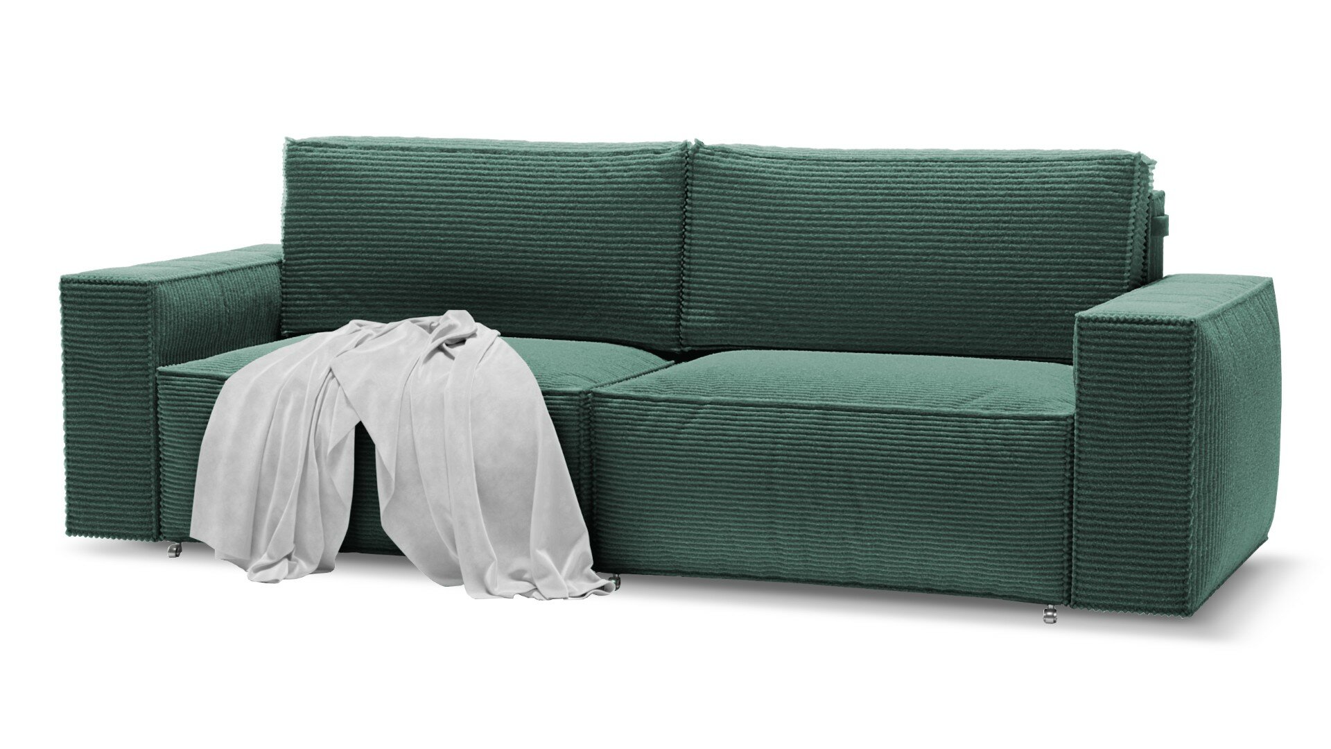 Диван Софт 2 Cilium Forest NEW 240x94x80 см, темно-зеленый Вельвет, еврокнижка GOODFORM