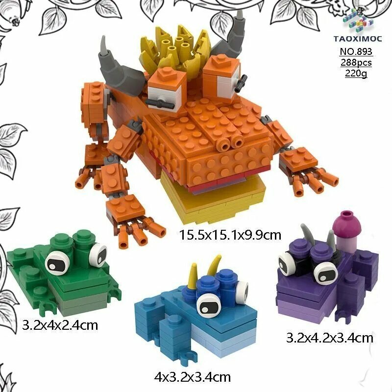 99 ночей в лесу roblox олень Кубики 4 шт./ 15CM/288pcs
