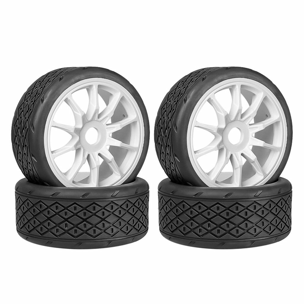 ARRMA1/7 Firebird Felony Flying God Mustang GT Со спущенными алмазными шинами-Белый-Четыре маленьких