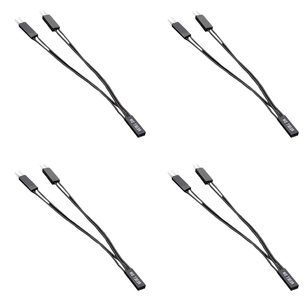 4 2-контактных разъема с двойным разъемом Y-образной перемычки DuPont splitter кабель питания материнской платы-10 см