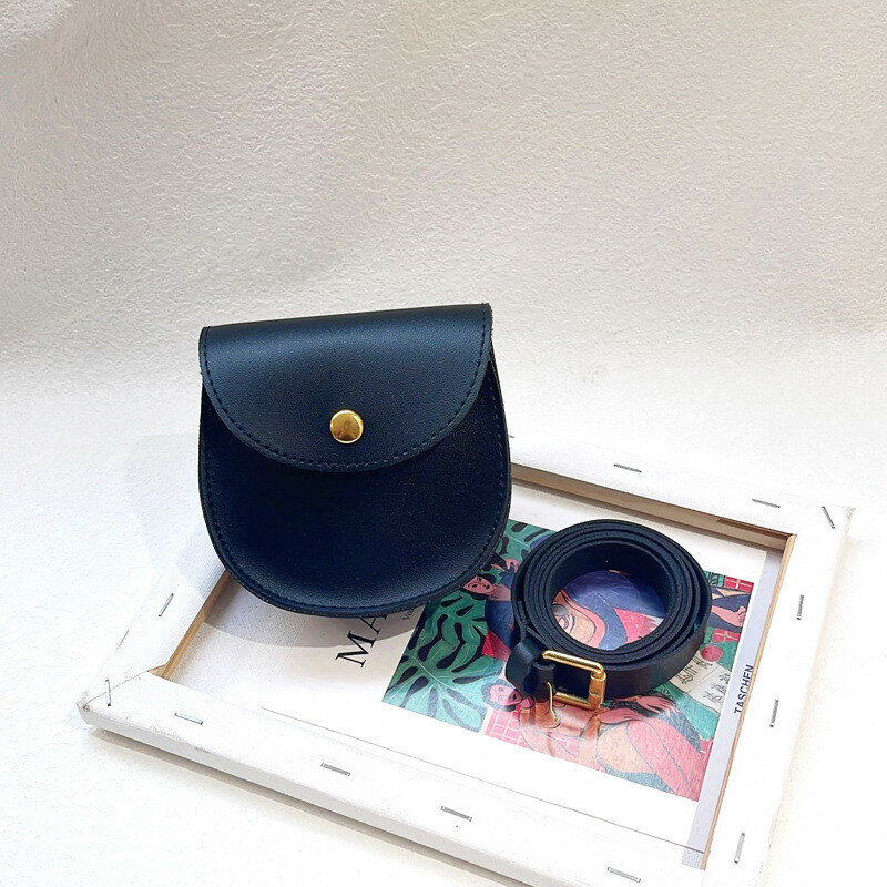 Стильная и универсальная корейская детская сумка-пояс из воздухопроницаемого водоотталкивающего материала, черная