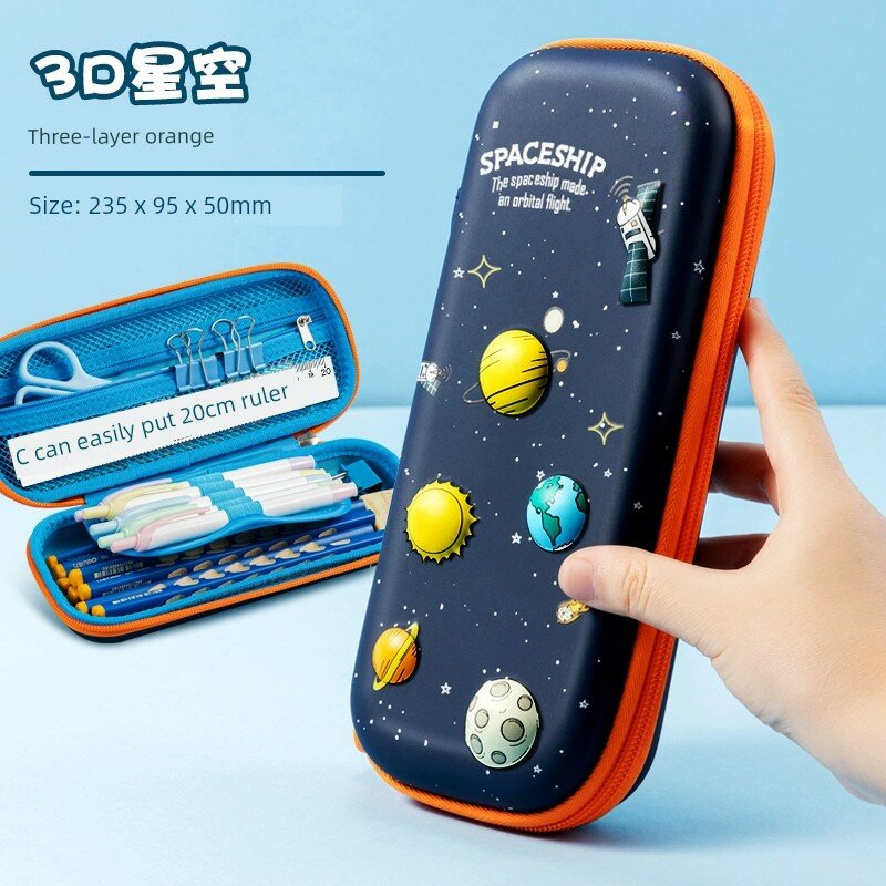 Креативный трехмерный пенал Deli 3D для учащихся начальной школы, многофункциональный пенал большой вместимости, пенал