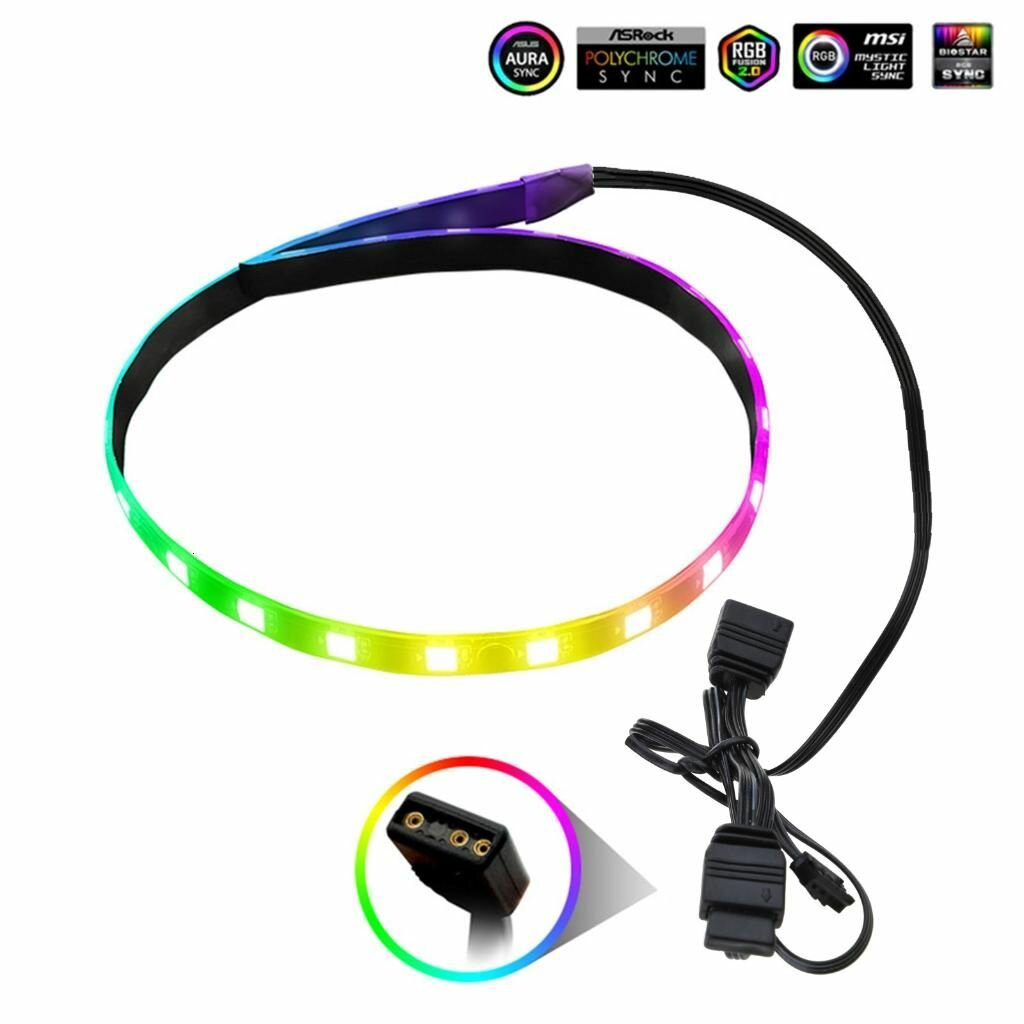 Светодиодная лента RGB для ПК, 5V ARGB