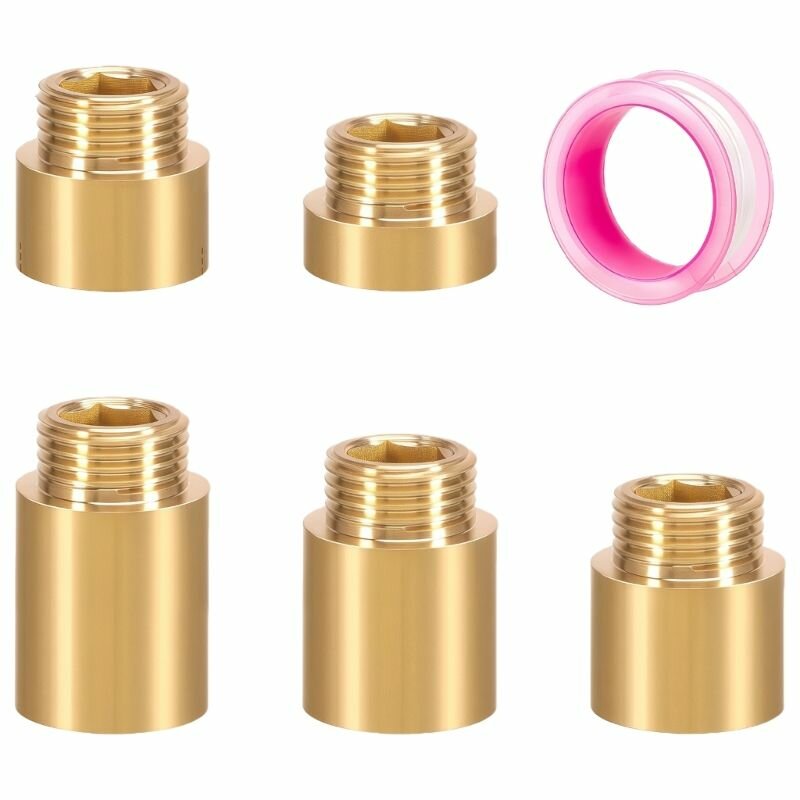 1 комплект 5,4-точечных внутренних и наружных проволочных удлинителей, шестигранных настенных угловых клапанов-медь натурального цвета