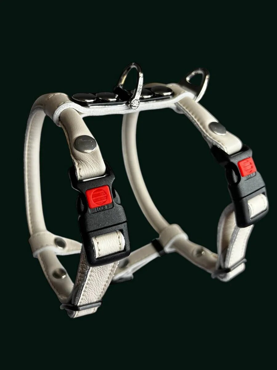 Шлейка Dogbond круглая для шпица из кожи