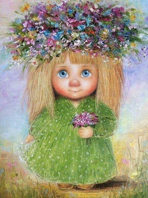 Алмазная живопись "Ангел-хранитель семьи: Люция Чувелева", 5D, круглая, 40x50 см. Производитель: Brose Art.