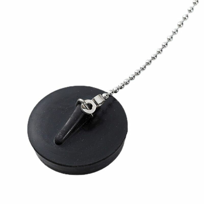 Универсальная резиновая пробка для ванны с цепочкой сливной пробки, удобная раковин на кухне и в ванной, прочная 40 мм