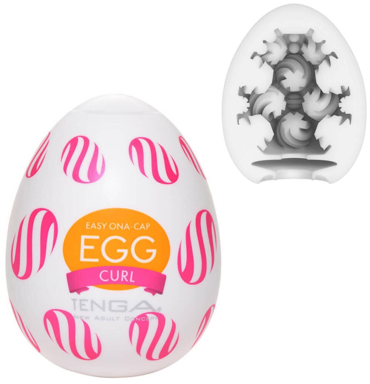 Мастурбатор яйцо, нереалистичный, Tenga Egg Curl Яйцо Спираль